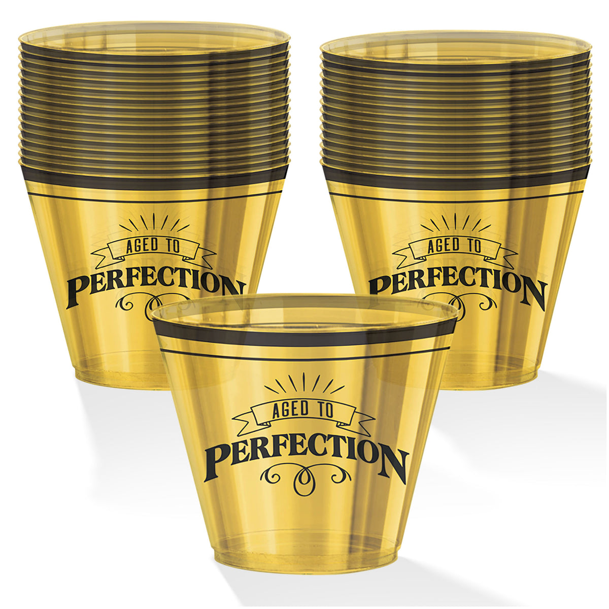 Aged to Perfection Vintage Dude Plastic 9 Ounce Beverage Cups, 30 Coun ...