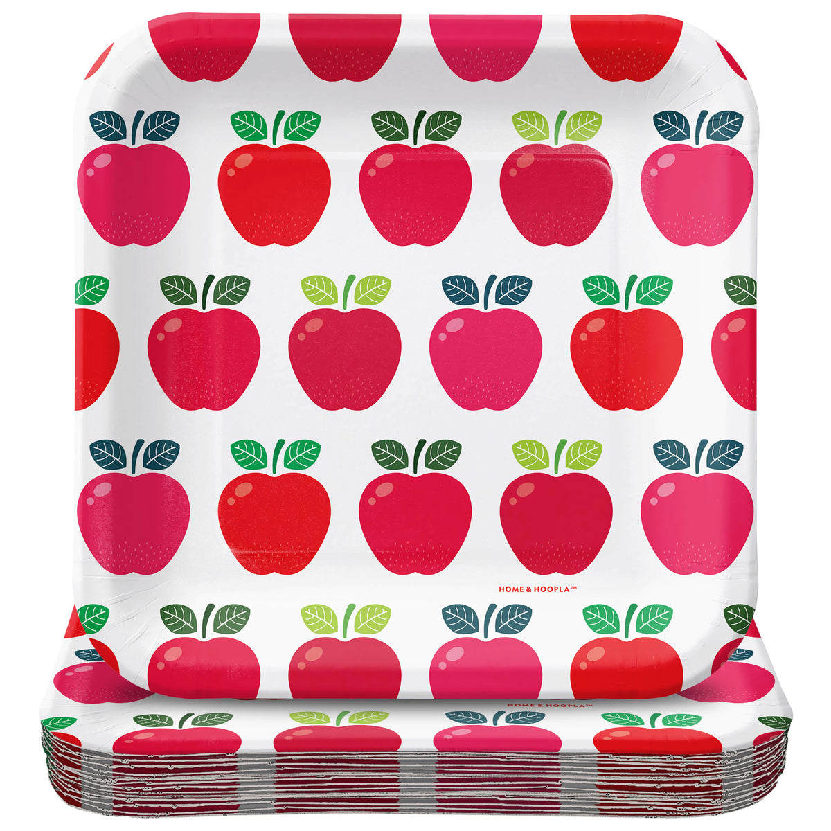 Apple Party Supplies - Apple Variety Square Paper Dessert Plates for 1 ...