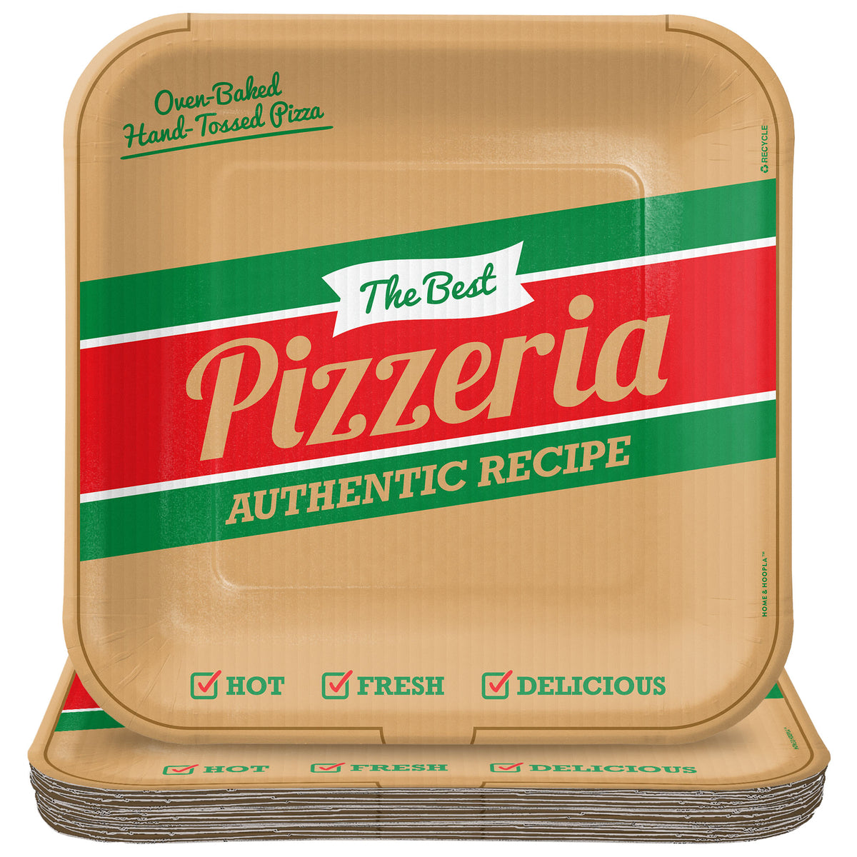 Pizza Party Supplies - Italian Takeout Pizza Box Square Paper Dinner P ...