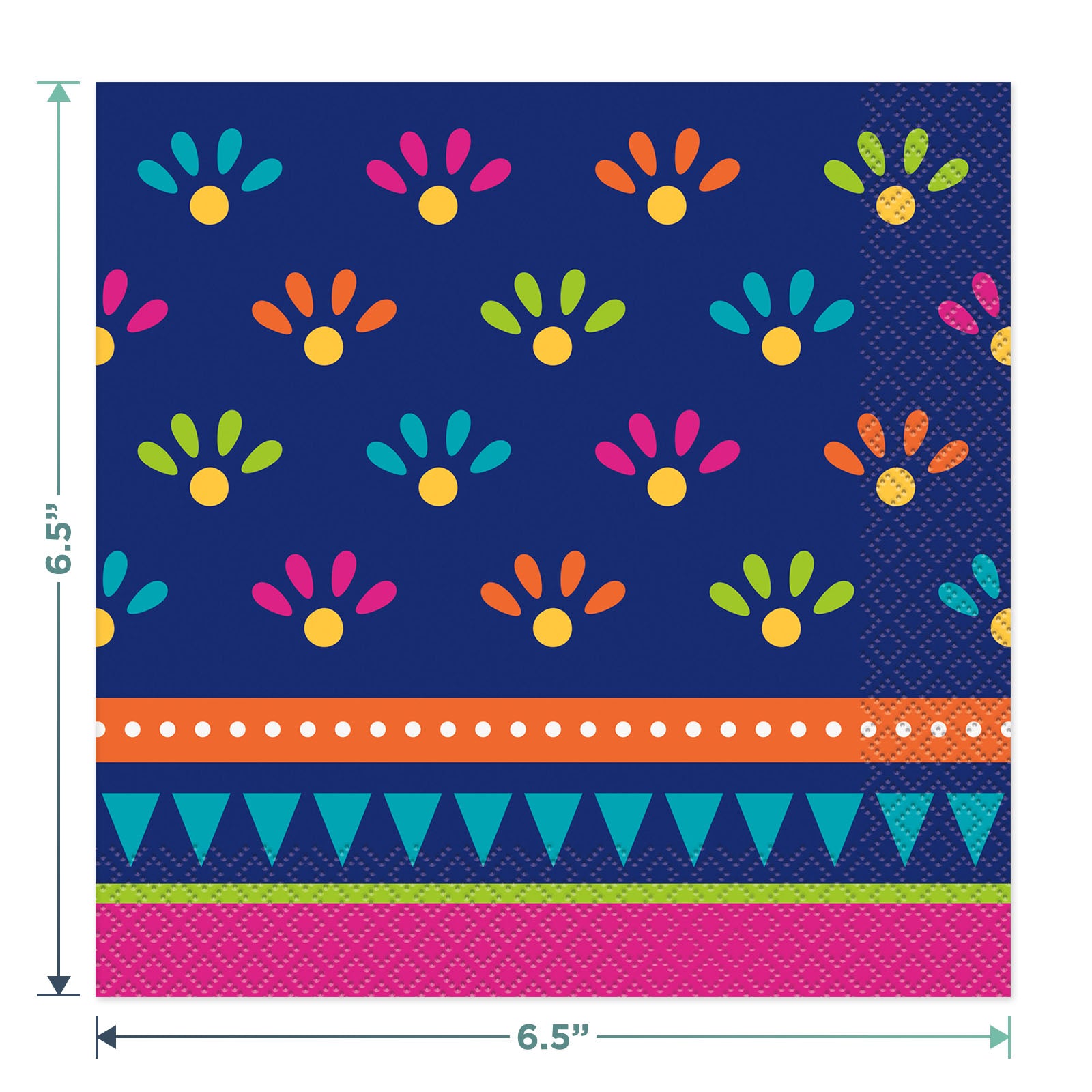 Blue Fiesta Dinner Party Pack - Mexican Fiesta Square Dinner Plates an ...